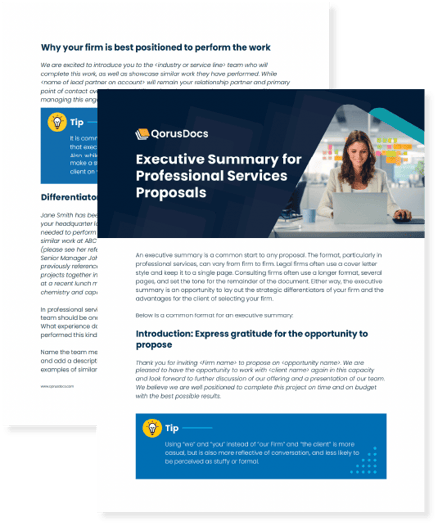 Professional Services Exec Summary Template